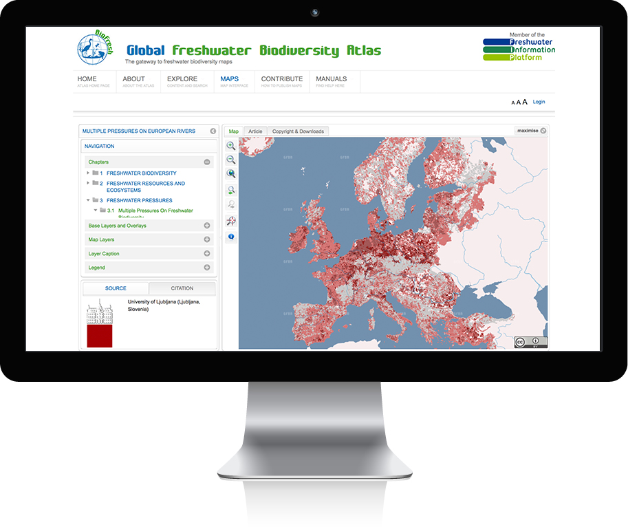 New interactive map illustrates multiple pressures on European rivers ...